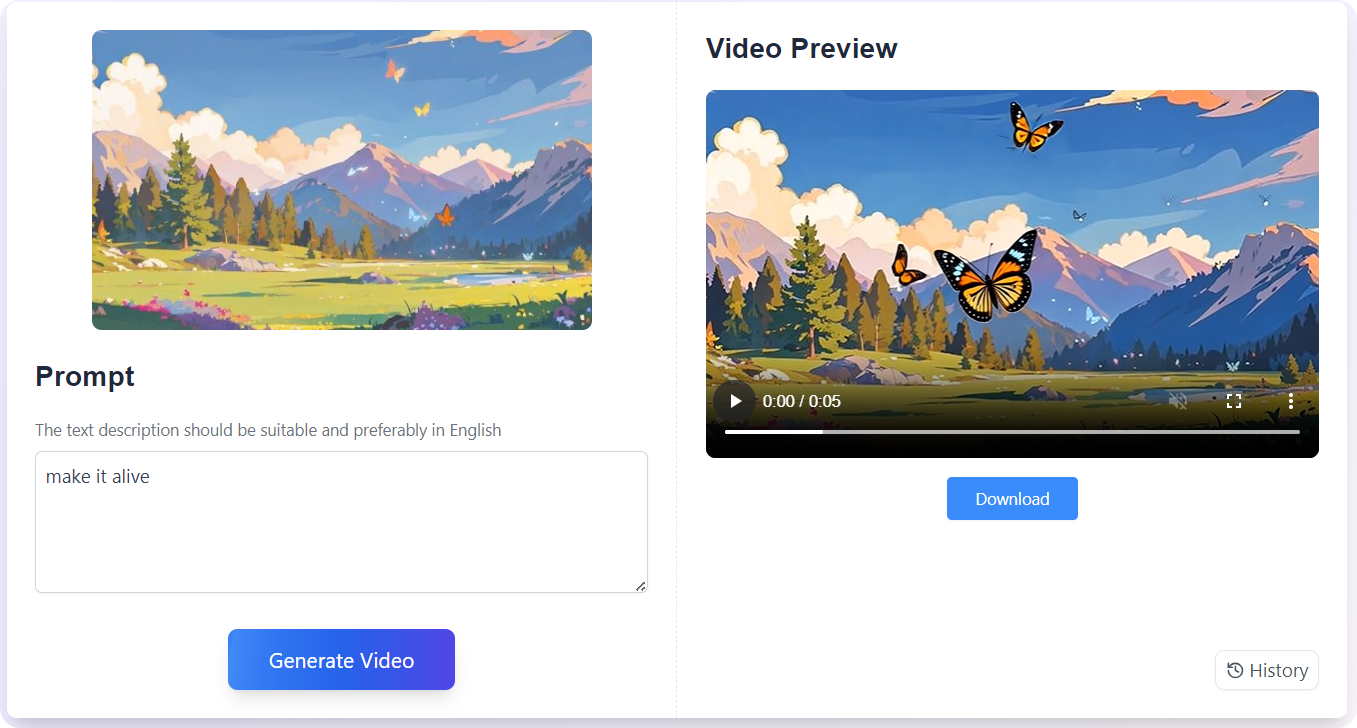 Free AI Video Generator from Images | ImageToVideo AI